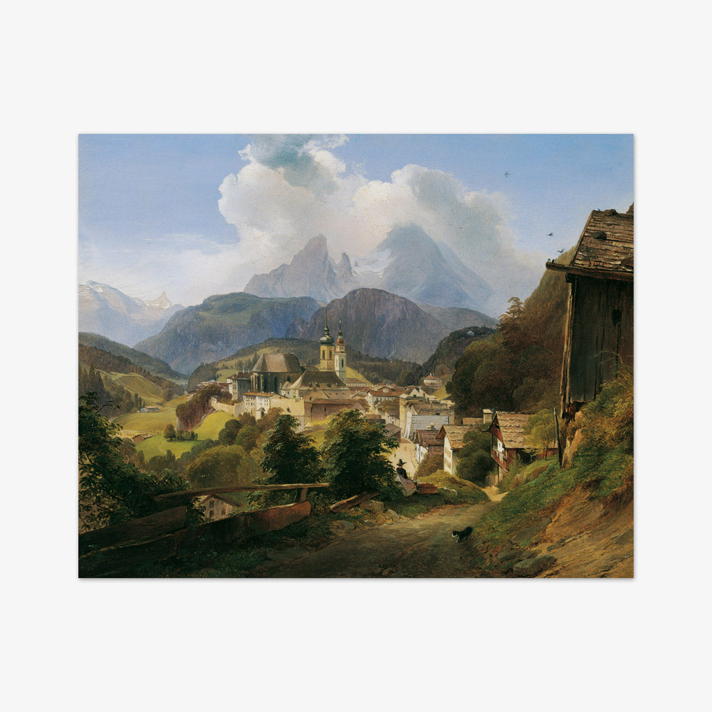 Johann Fischbach - Berchtesgaden with the Watzmann – monalisaprints
