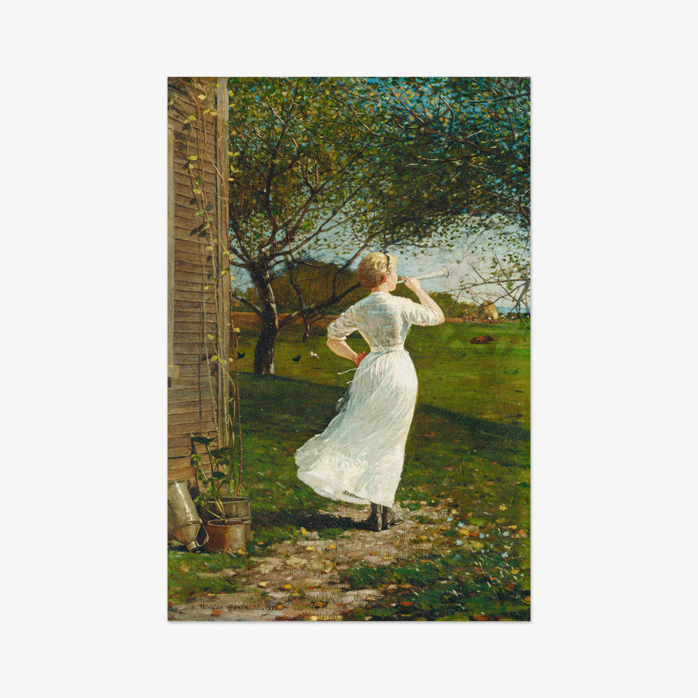 Winslow Homer - The Dinner Horn (Blowing the Horn at Seaside ...